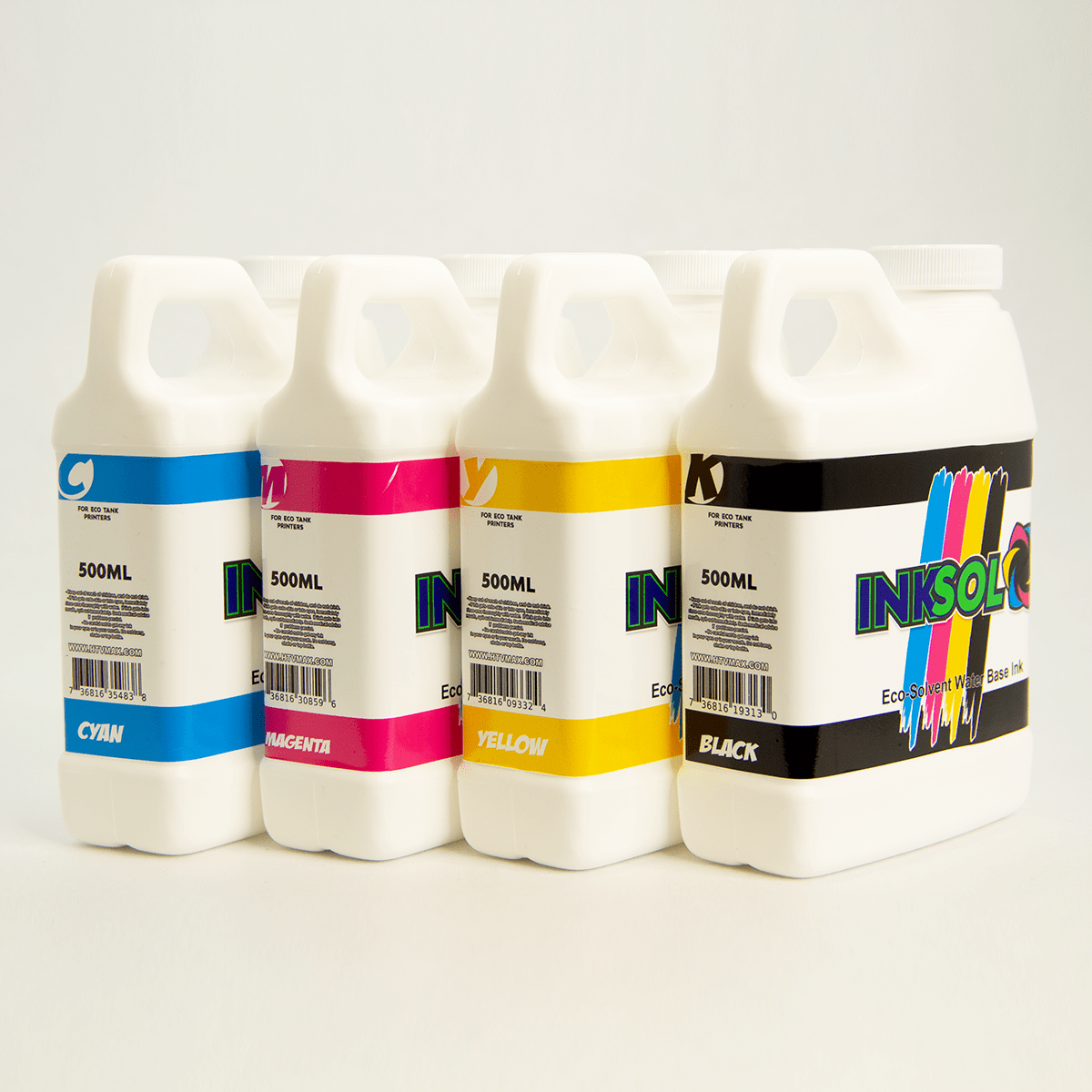 500ML InkSol™ Water Base Eco-Solvent Ink - CMYK Combo – HTVMAX